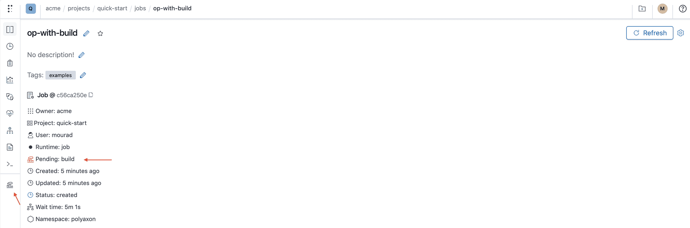 Building Containers - Polyaxon quick start tutorial - Core Concepts