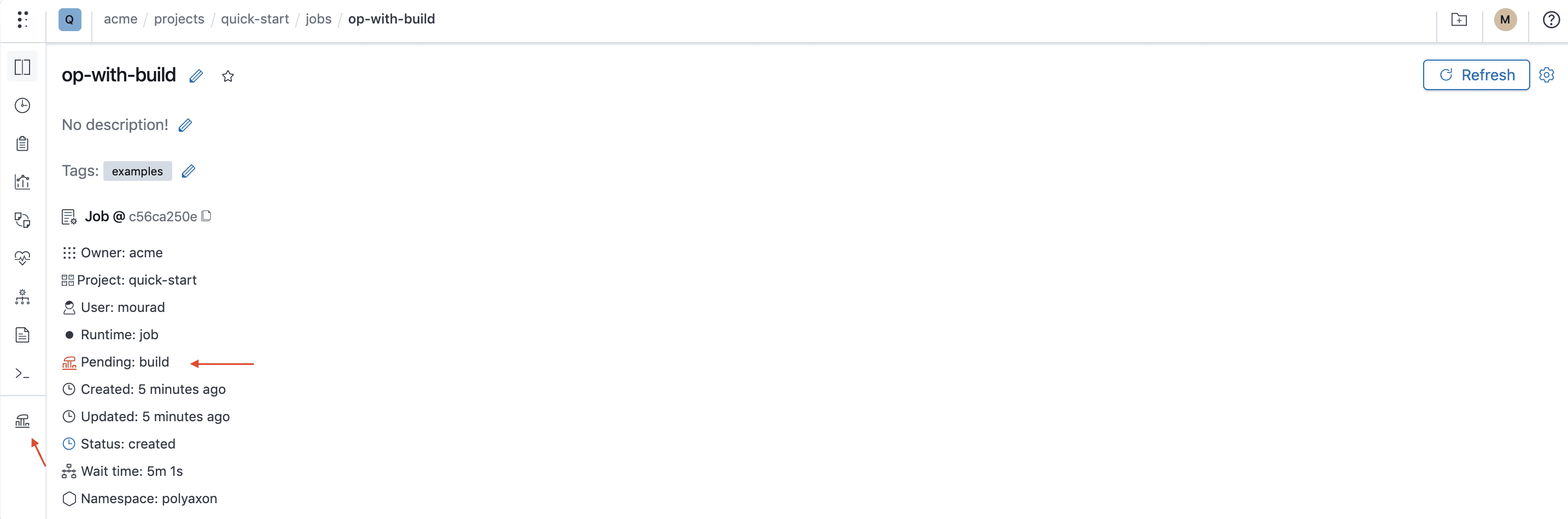 Building Containers - Polyaxon quick start tutorial - Core Concepts