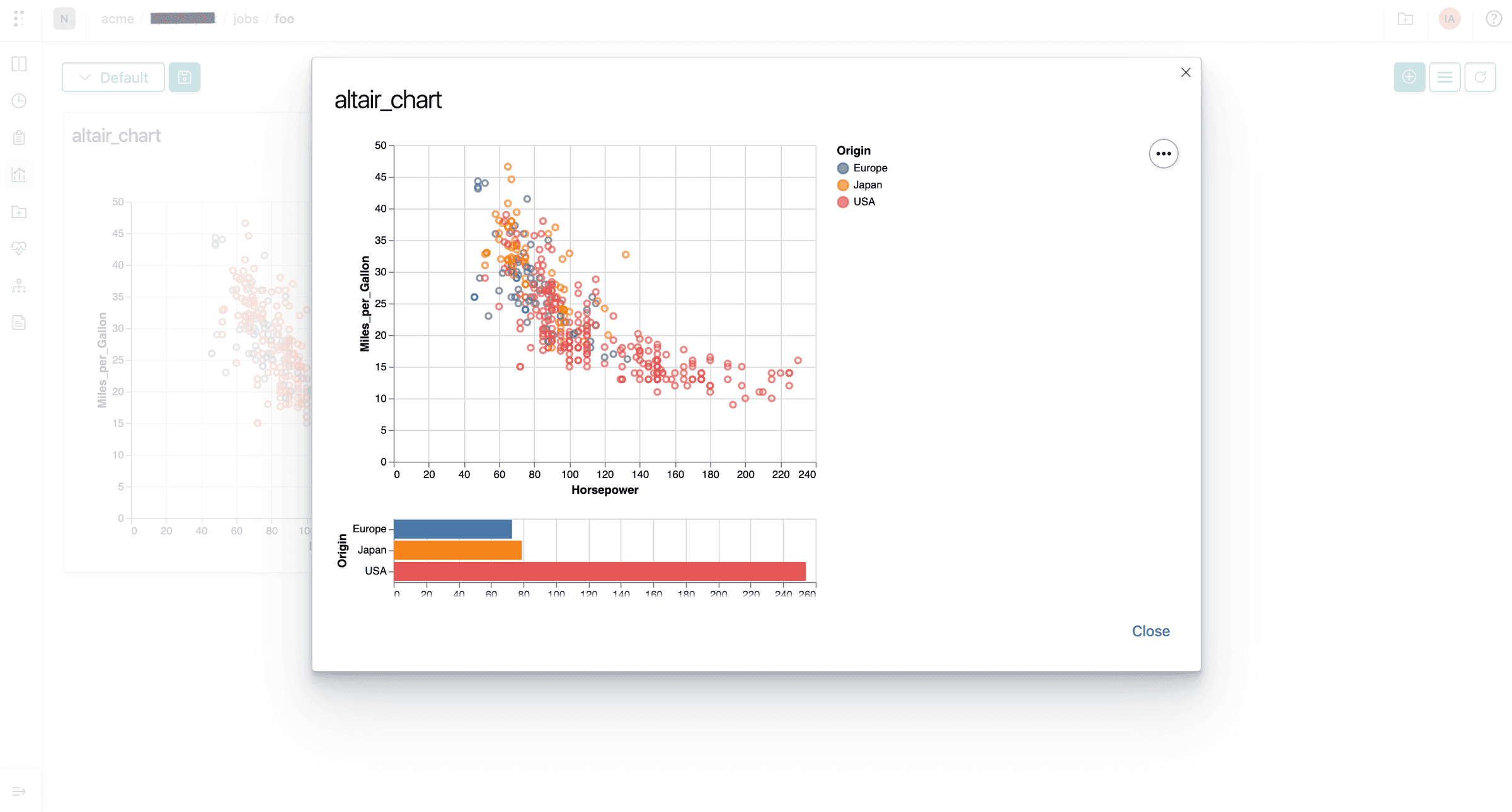 Visualization in Polyaxon - Experimentation