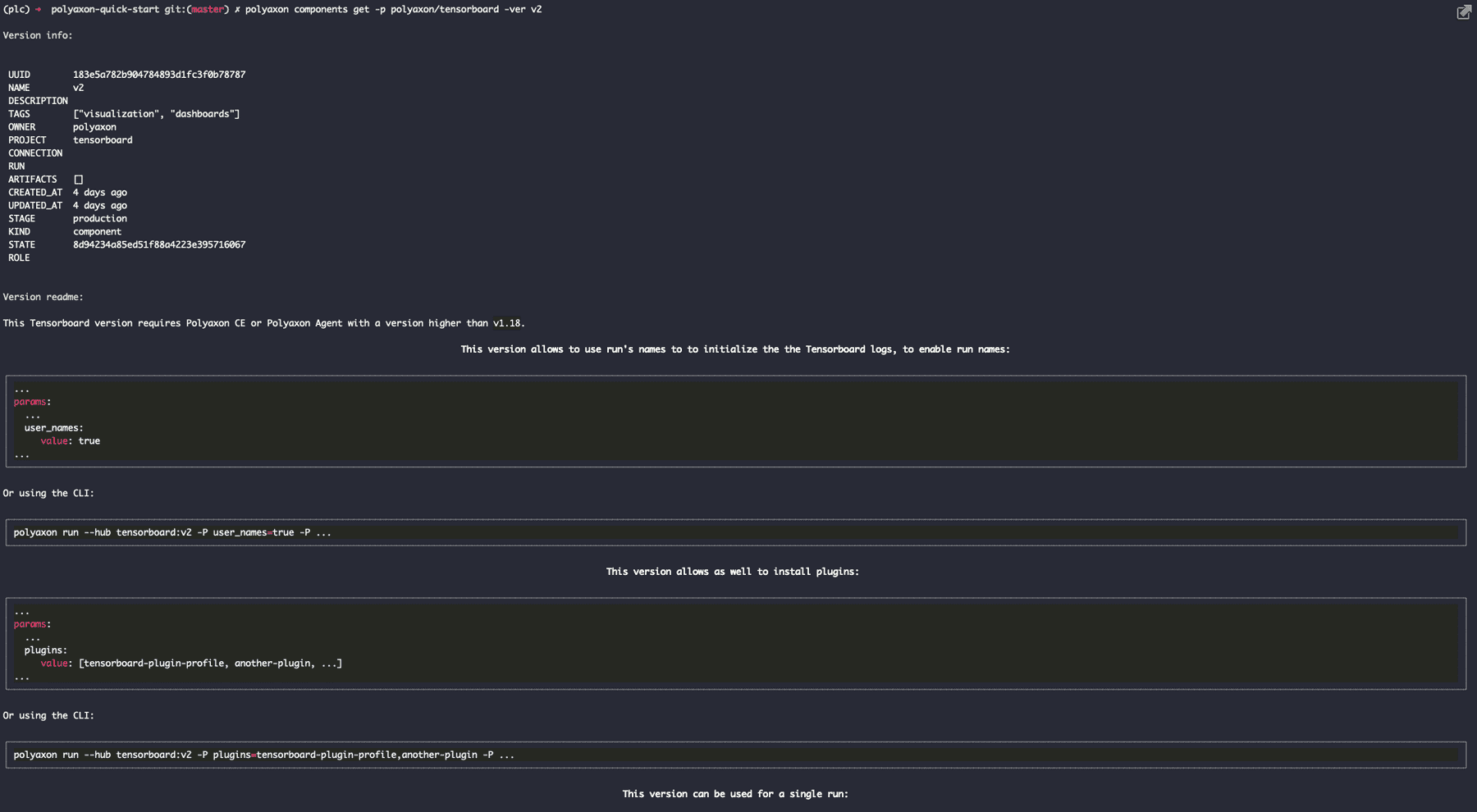 Polyaxon v1.18: Improve CLI with rich interface