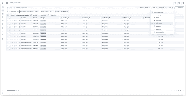 Polyaxon v1.3: New search and visualization interface