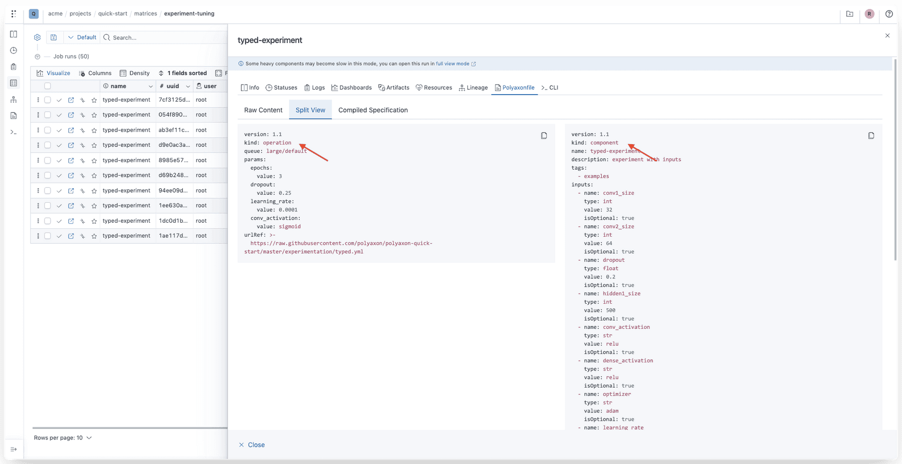 Polyaxon v1.3: Improved hyperparameter tuning, Lineage, & UX