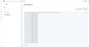 Batch scoring - Polyaxon quick start tutorial - Core Concepts