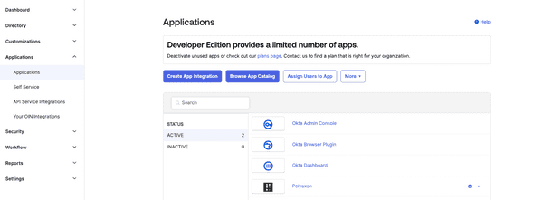 Polyaxon + SSO with Okta Integration