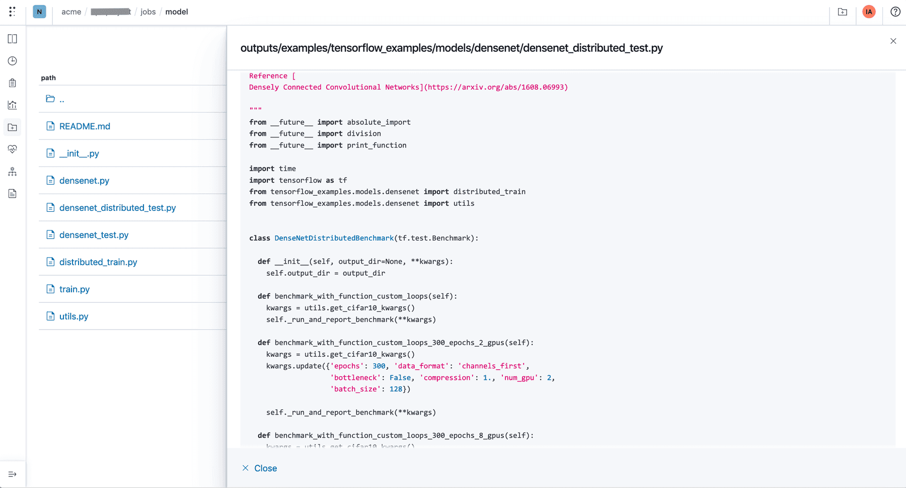 Polyaxon management tools and UI - Runs dashboard - Run Dashboards